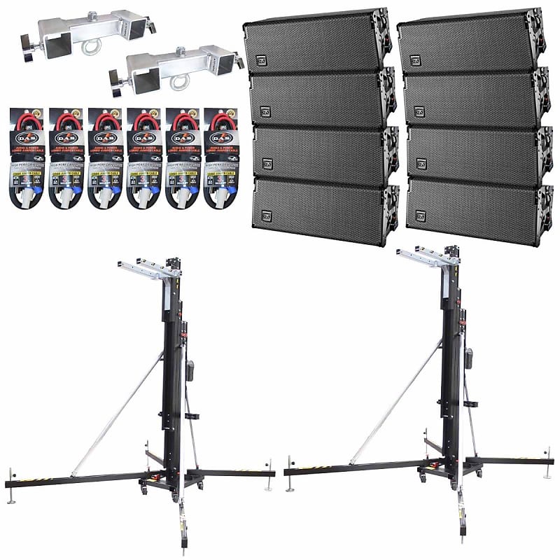 (8) DAS Event 208A Dual 8" Multipurpose Powered Line Array | Reverb