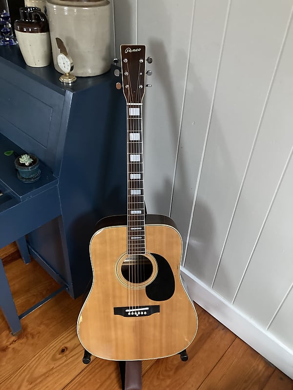 1970s Penco Vintage Acoustic Guitar MIJ Martin Guild | Reverb