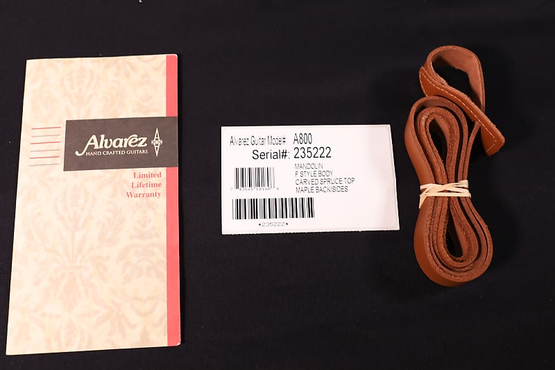 Alvarez A-800 F-Style Mandolin - Tobacco Sunburst with case | Reverb