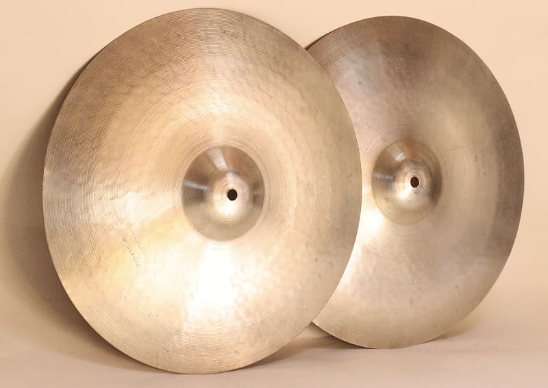 Vintage Dixon Dynastar 14" Hi-Hat Cymbals, Half Moon & Star | Reverb