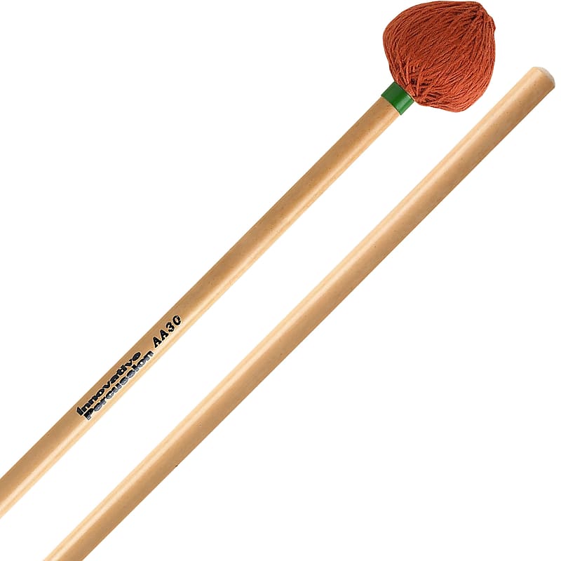 IP HARD VIBRAPHONE / MARIMBA MALLETS - ORANGE CORD - RATTAN | Reverb