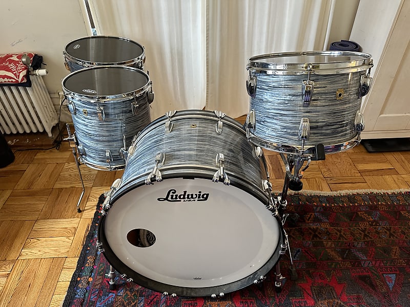 Ludwig Legacy Mahogany Drum kit 24”,13”,14”,16” 2016 - Oyster | Reverb