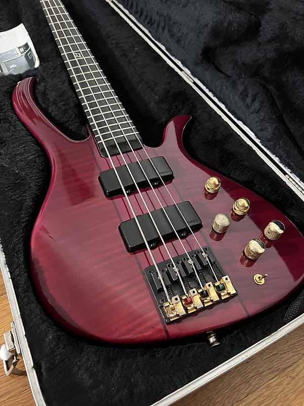 Peavey B-Quad 4 String Brian Bromberg Rare Burgandy Red Bass | Reverb
