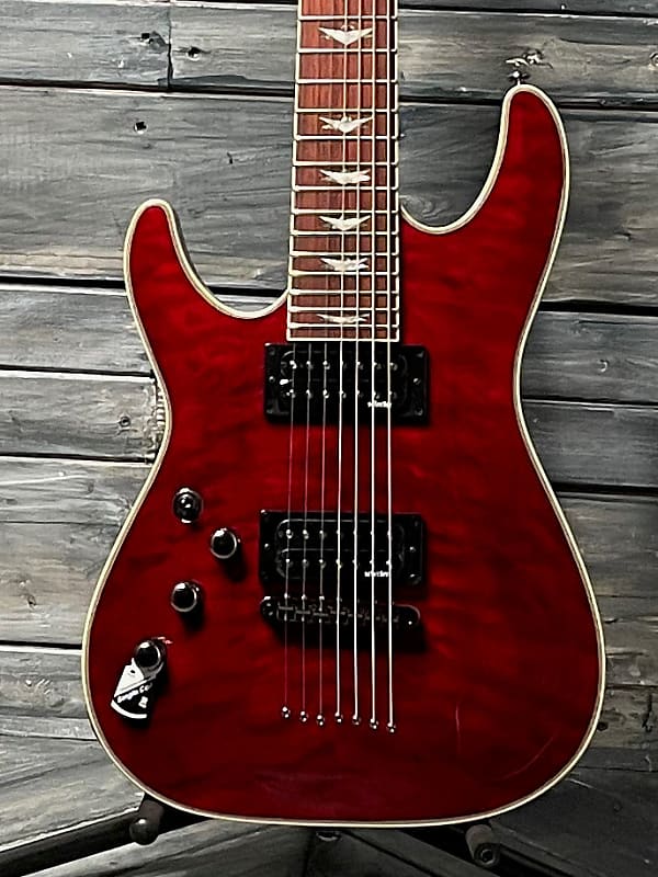 Schecter Left Handed Omen Extreme 7 7 String Electric Guitar | Reverb