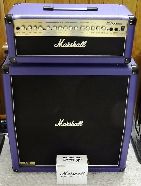 Marshall MG100HDFX/MG412A Slant Purple Half Stack | Reverb