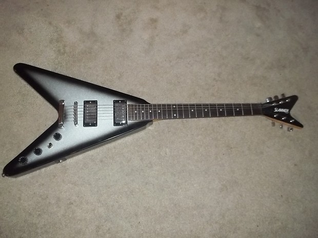 Hamer Slammer Silverburst Flying V Nice Moderne Headstock | Reverb