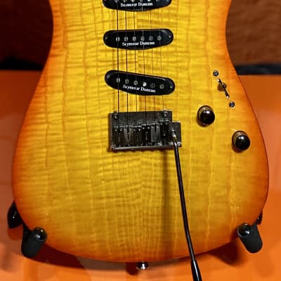 Fender Showmaster Flamed ash fat sss | Reverb Australia