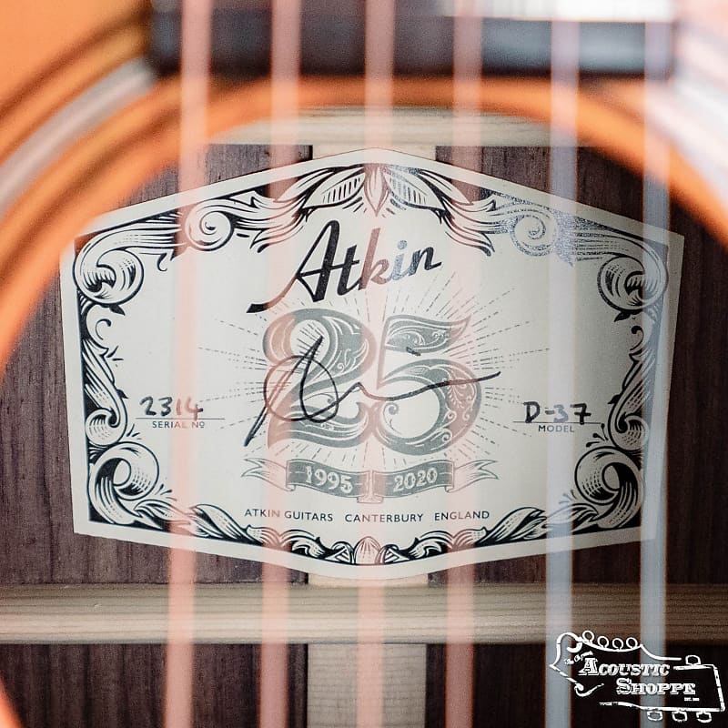 Atkin D37 Baked Sitka/Rosewood Dreadnought Acoustic Guitar | Reverb