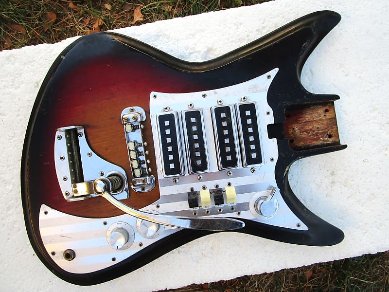 Teisco 4 Pickup Guitar Body, 1960's. Sunburst Finish, | Reverb