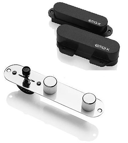EMG TX SYSTEM BLACK 2 ACTIVE SOLDERLESS TELECASTER PICKUP SET | Reverb