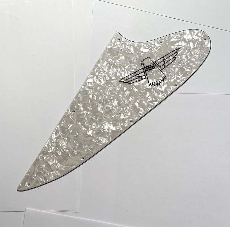 White Pearl 4 Ply Pickguard for Gibson Thunderbird Bass | Reverb