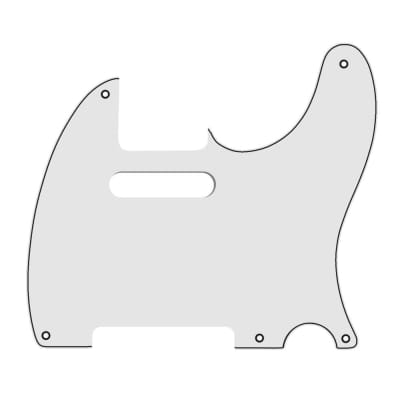 5-Hole Telecaster Compatible Scratchplate - White 3-ply | Reverb UK