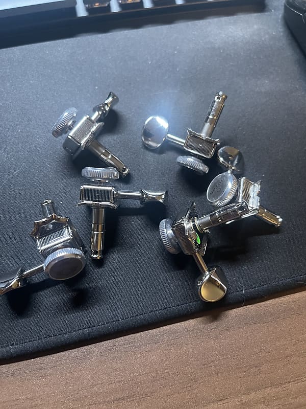Gotoh Magnum Locking Tuners Nickel 6 in line Vintage Style | Reverb