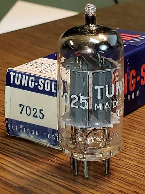 7025/12AX7/ECC 83 Tung-Sol Tall 17mm Plate/Halo Getter | Reverb