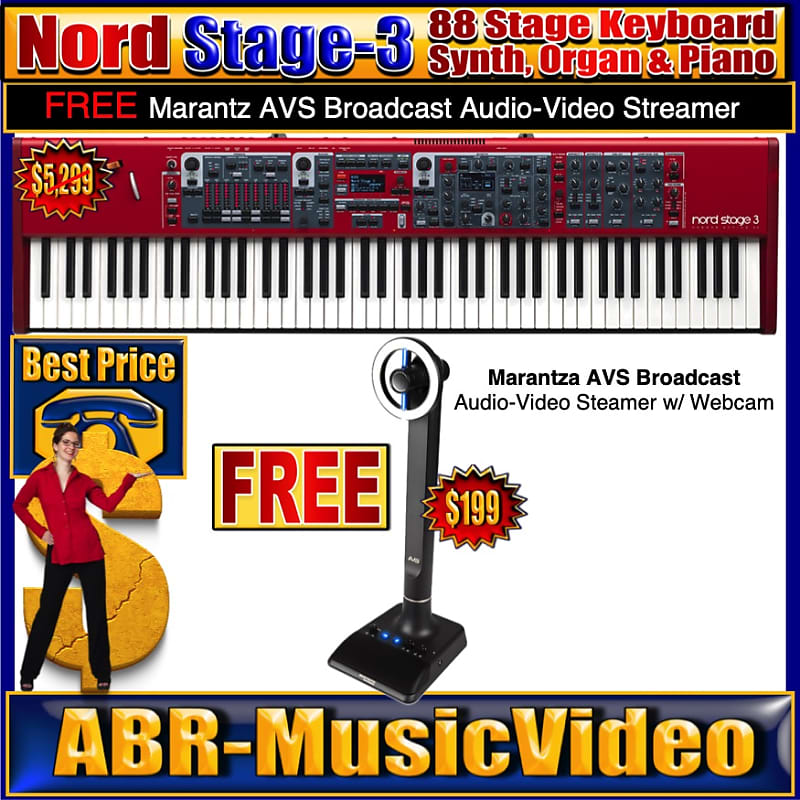 Nord Stage 3 88-Key Keyboard & FREE Marantz AVS Broadcast | Reverb