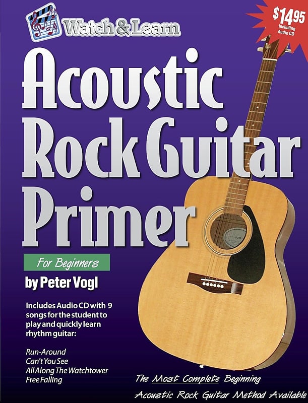 Acoustic Rock Guitar Primer Book w CD Instruction Lesson | Reverb