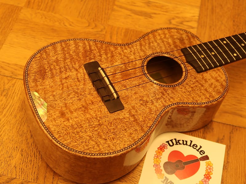 Antar Deluxe Custom Curly Mango Concert with Rope Binding | Reverb