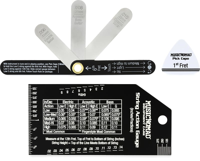 MusicNomad Truss Rod Gauge & String Action Gauge Bundle | Reverb