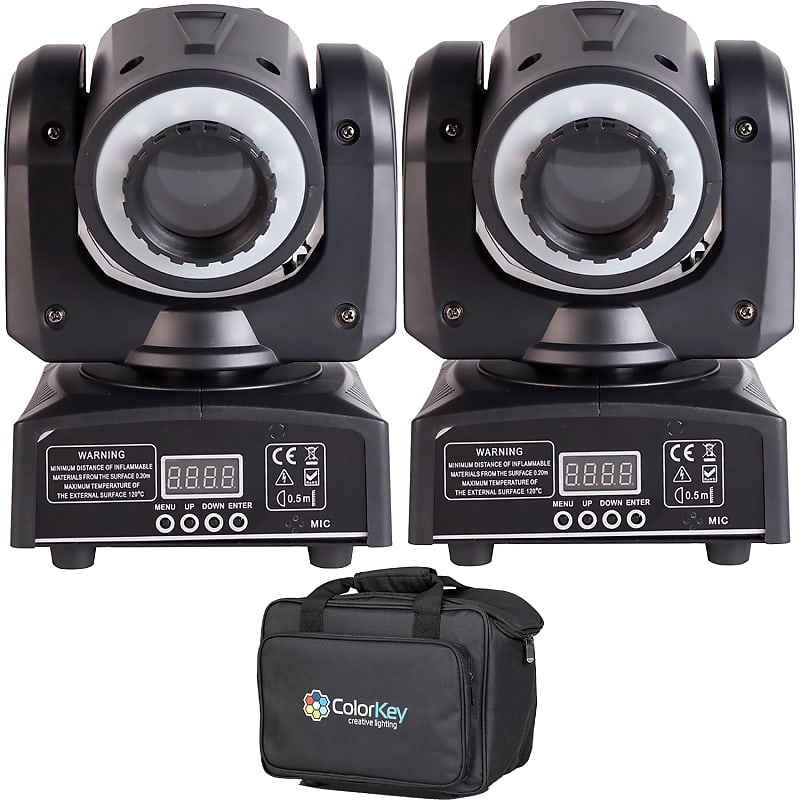 ColorKey Mover Halo Spot Compact Moving Heads (Pair) w/ | Reverb