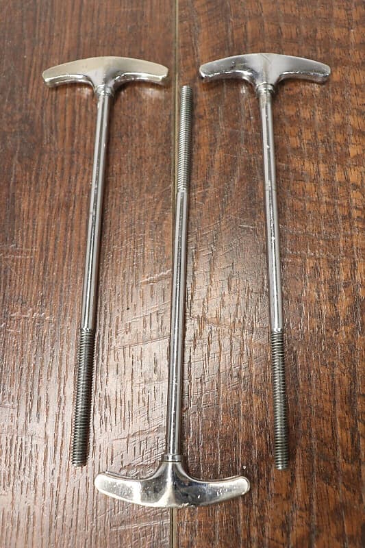 Ludwig 7" Bass Drum T Rods 3pk Vintage 1970's | Reverb