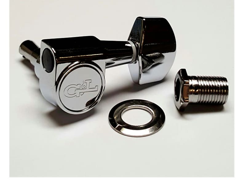 G&L 6 In Line Chrome Tuners. Right Hand G&L Tuners Set 2022 | Reverb