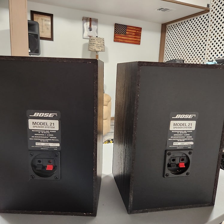 Bose Model 21 Speakers (Qty 2) mid-2000s - Black Woodgrain | Reverb