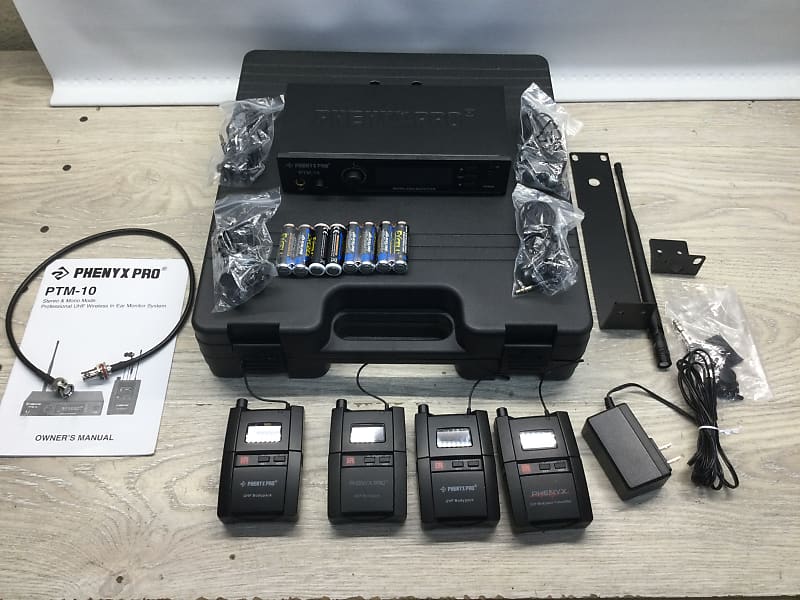 Phenyx Pro PTM-10 IEM Wireless In Ear Monitor System w/ 4 | Reverb