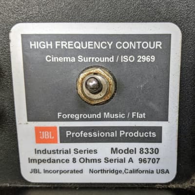 JBL 8330 THX Professional Products 100w 8 Ohms Cinema | Reverb