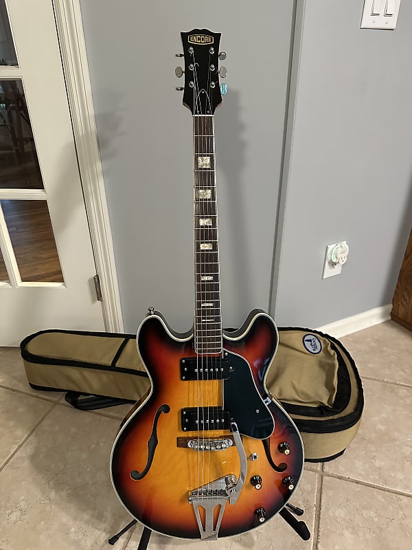 70s ENCORE Teisco Electric 335 Guitar 330 | Reverb