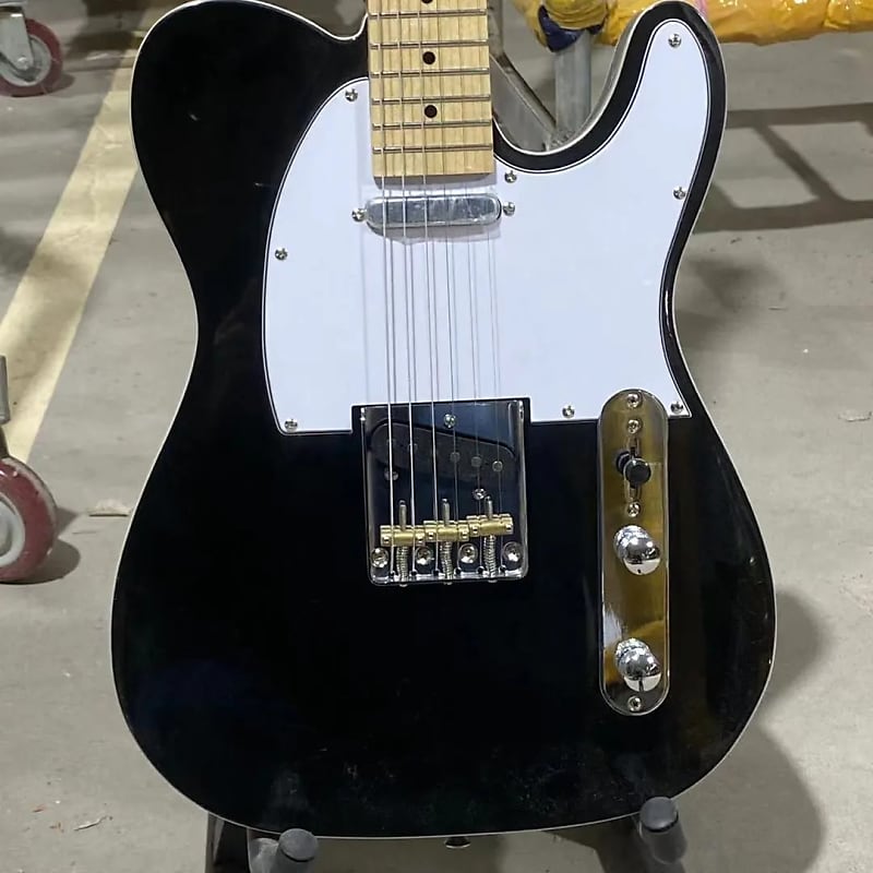 Black Telecaster Style Guitar - Maple Fretboard | Reverb Canada