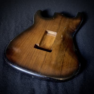 Walnut Stratocaster body - Light Relic Faded Burst strat body | Reverb