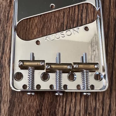 Kluson Telecaster Bridge - Left-Handed - Chrome | Reverb