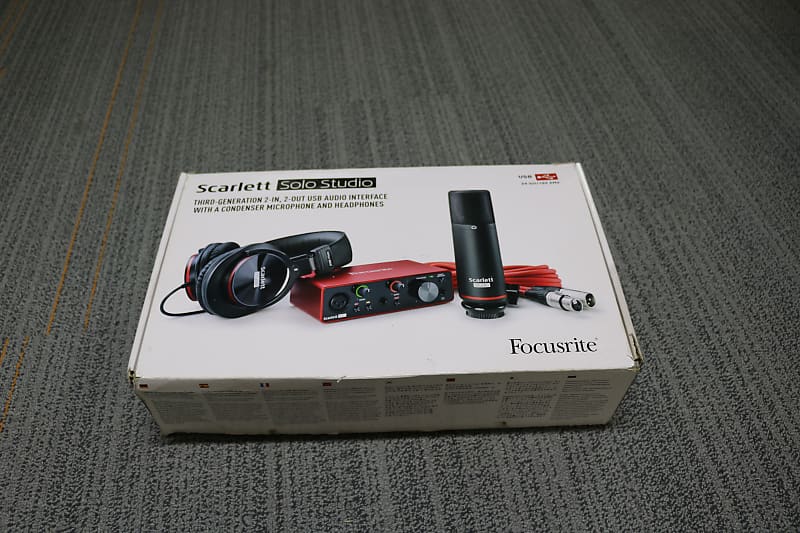 Focusrite Scarlet Solo Studio USB Audio Interface Recording | Reverb