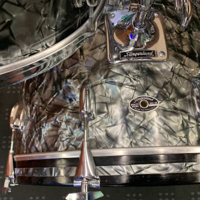 Slingerland 70s Niles Era 4 pc Drum Set in Black Diamond | Reverb