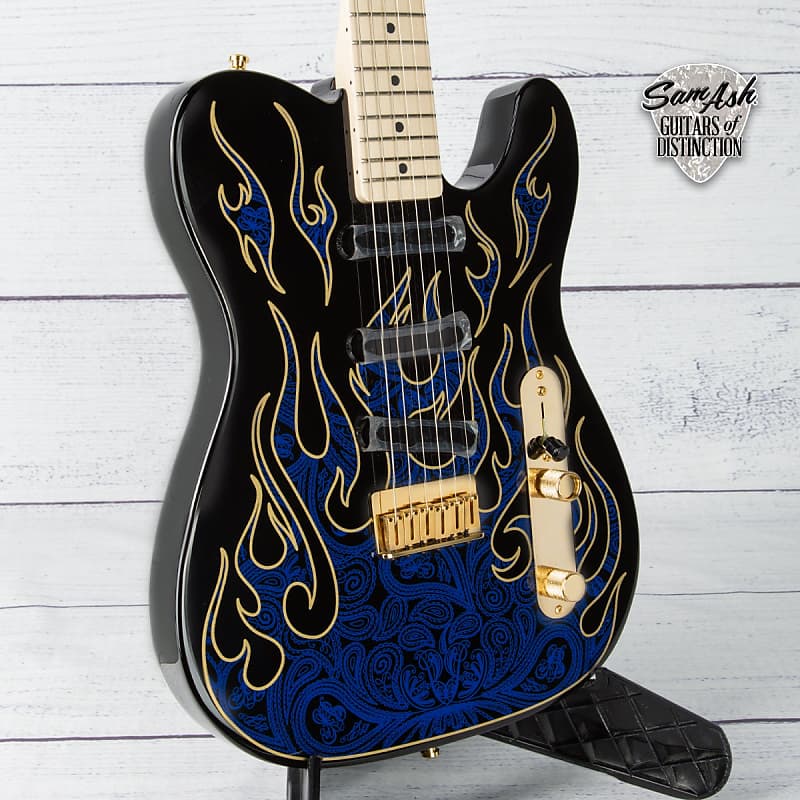 Fender JAMES BURTON TELECASTER ELECTRIC GUITAR-BLUE PAISLEY | Reverb