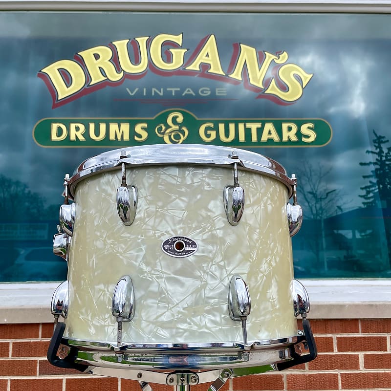 1970s Slingerland 10x14 Sound King Tom Single White Marine | Reverb