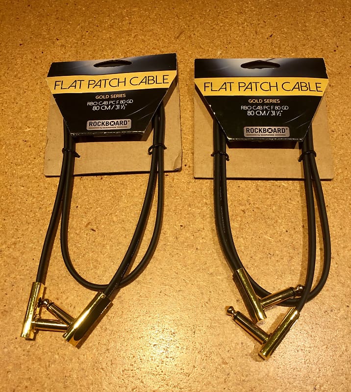 Rockboard Flat Patch Cables 80 cm (x2) | Reverb