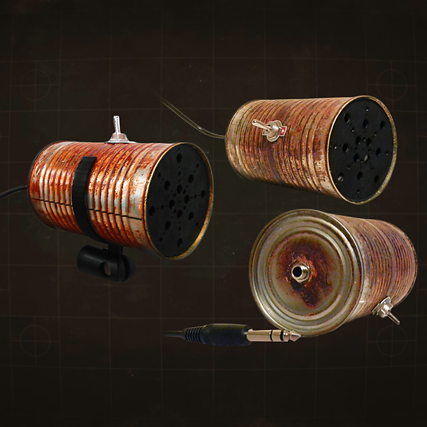 Apocalyptic / Rustic Tin Can Microphone Mic 1/4" Output - | Reverb