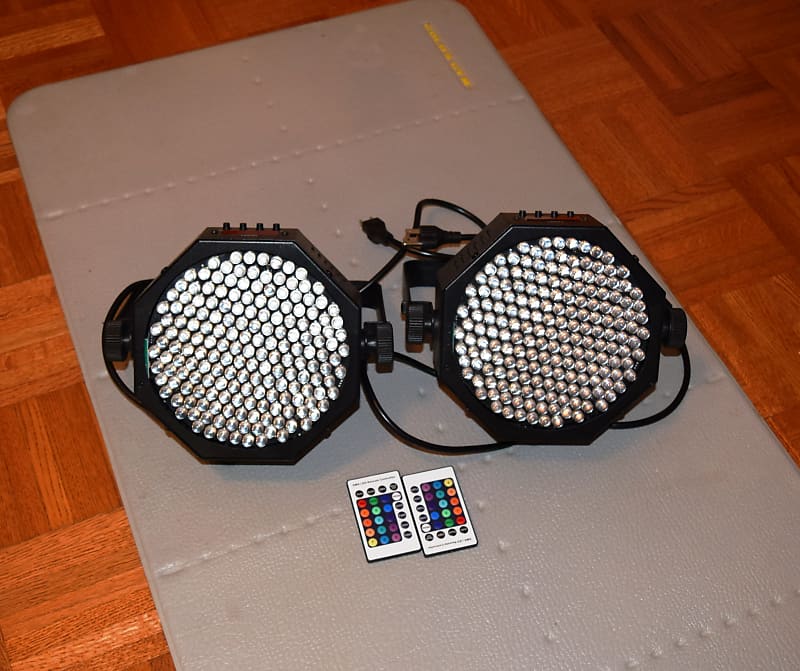 Pair of Talent LP64LED-FLAT Slim PAR 64 LED Light Fixture DMX | Reverb