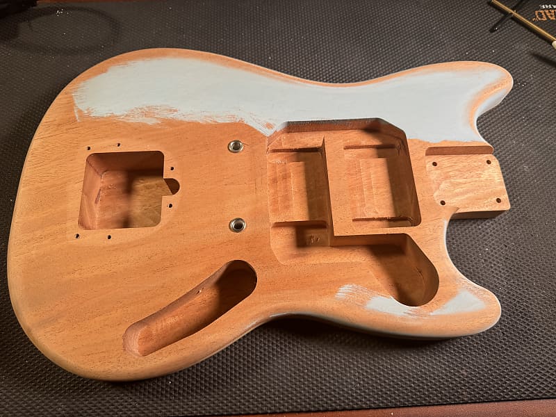 Rosser Mustang Mahogany Body with Jazzmaster Jaguar Tremolo | Reverb