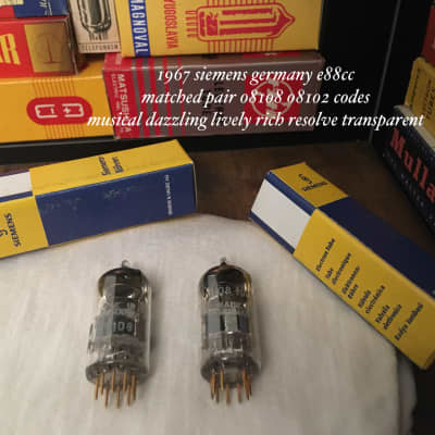 2 nos philips e188cc gold pin audio tubes, warm tone dutch | Reverb