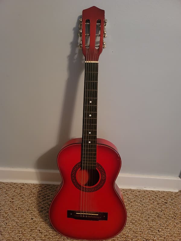 Red Acoustic Guitar | Reverb