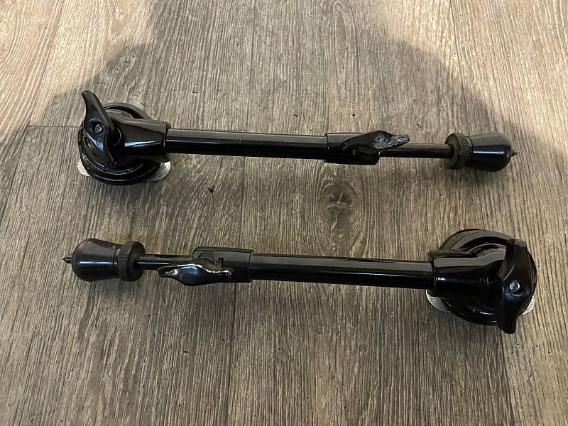 Pearl Black Forum Bass Drum Legs Spurs Hardware Mounts #GI89 | Reverb