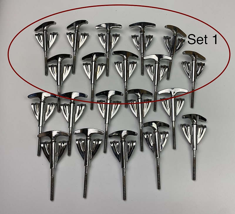 Ludwig 70s Bass Drum T Rods SET OF 10 Hoop Clamp Claw | Reverb