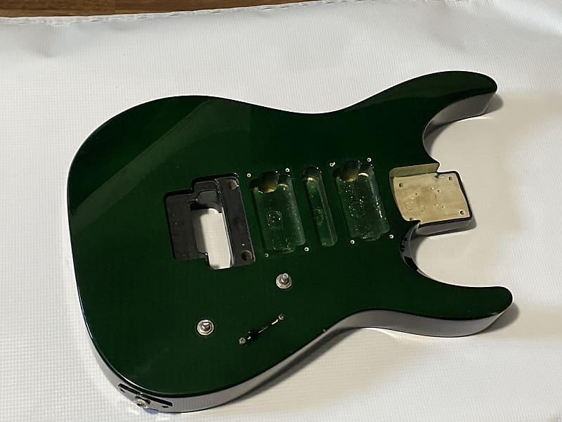 1990's Japan Jackson Performer PS-4 Green Flame Guitar Body | Reverb