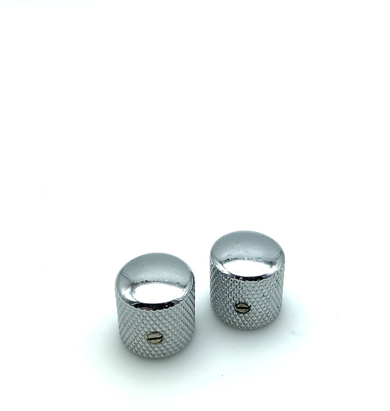Telecaster Style Knurled Domed Knobs Chrome | Reverb