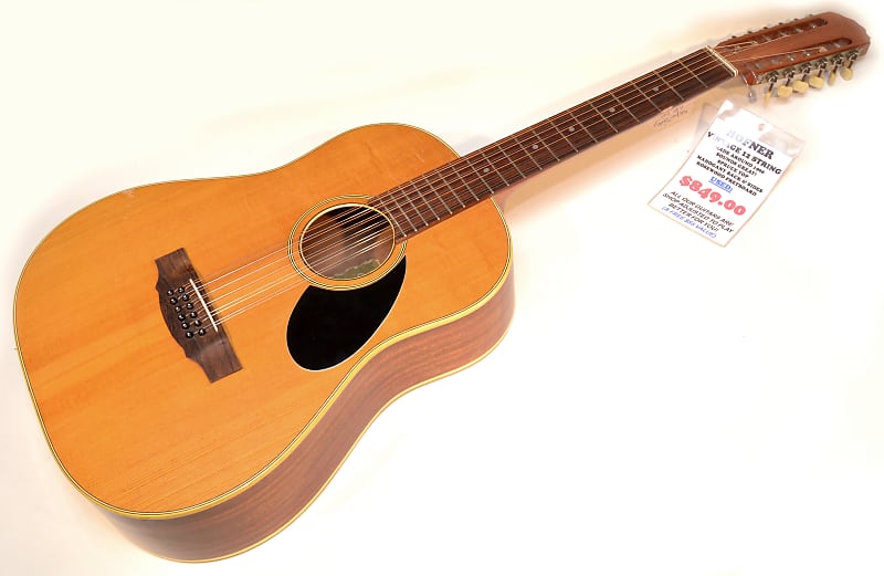 Hofner Vintage 12-String Acoustic Guitar Natural 1960's? | Reverb