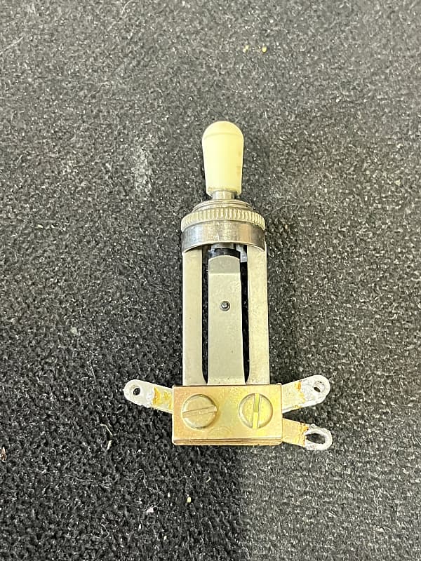 Switchcraft 3 way toggle switch straight long w white tip | Reverb