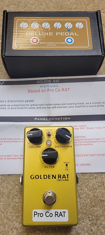 Demonfx Golden Rat based on the Pro Co Rat | Reverb
