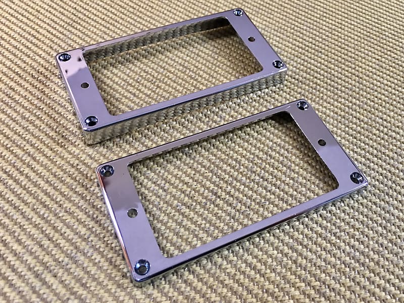 PC-0733-010 Chrome Plated Curved Plastic Humbucker Rings | Reverb UK